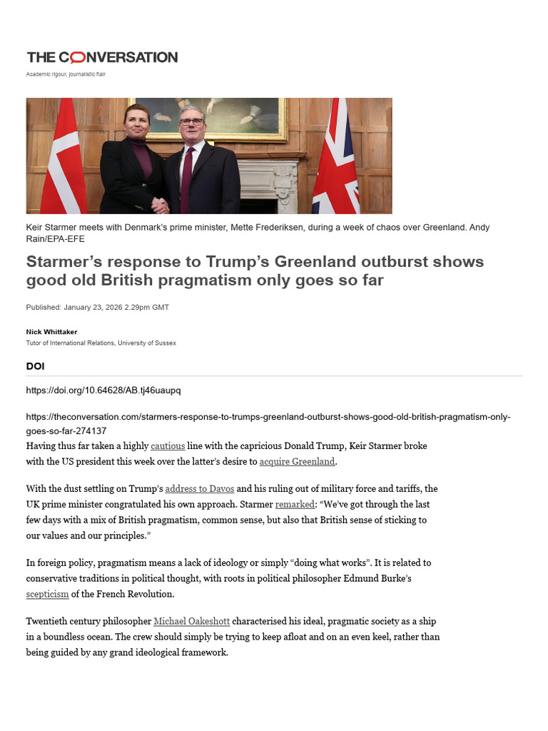 Starmer's Response To Trump's Greenland Outburst Shows Good Old British ...