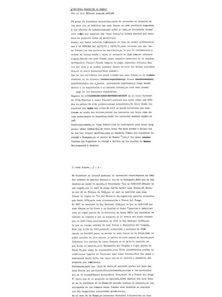Zona Franca en La Pampa | PDF