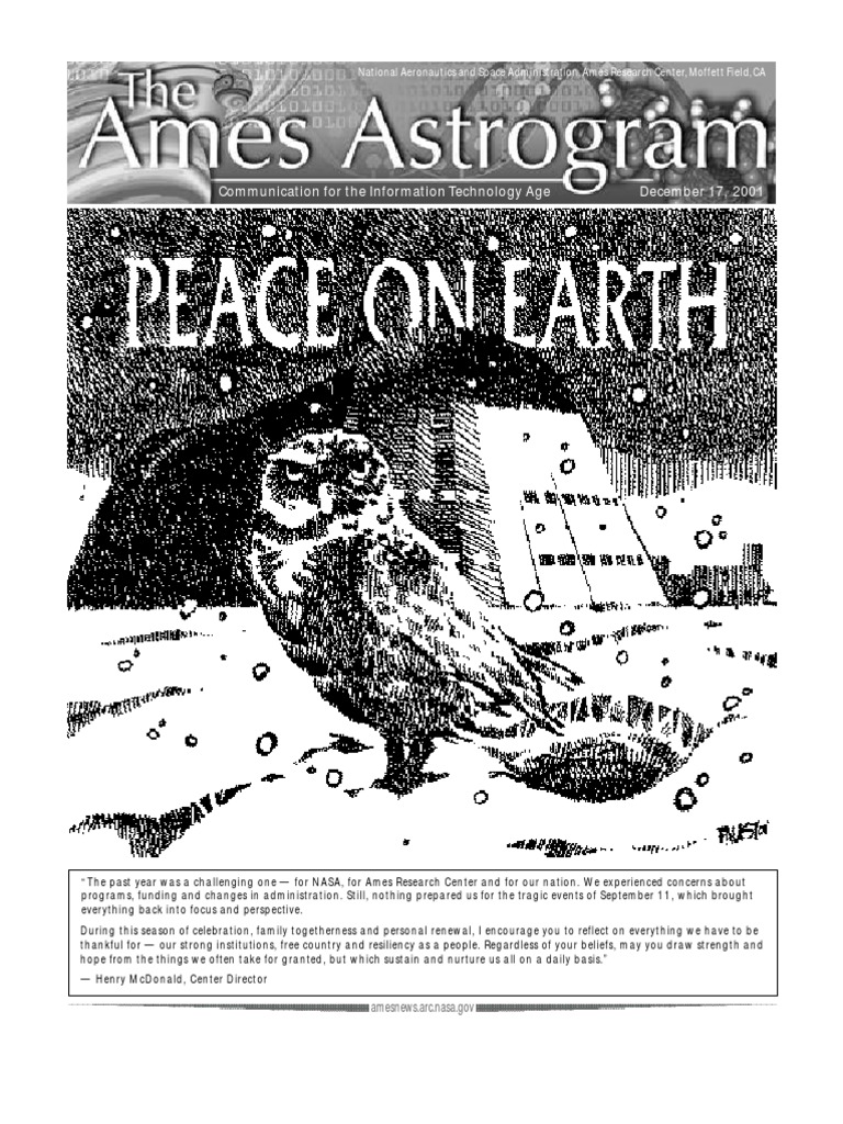 NASA: Astrogram 2001 12 17 | PDF | Ames Research Center | Nature