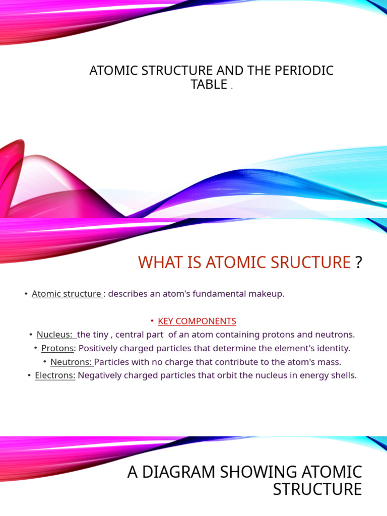 Atomic Structure and The Periodic Table PPTX (Without Edits) | PDF