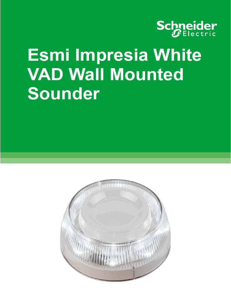 R10226GB1 Esmi Impresia White VAD Wall Mounted Sounder - Updated 1 ...