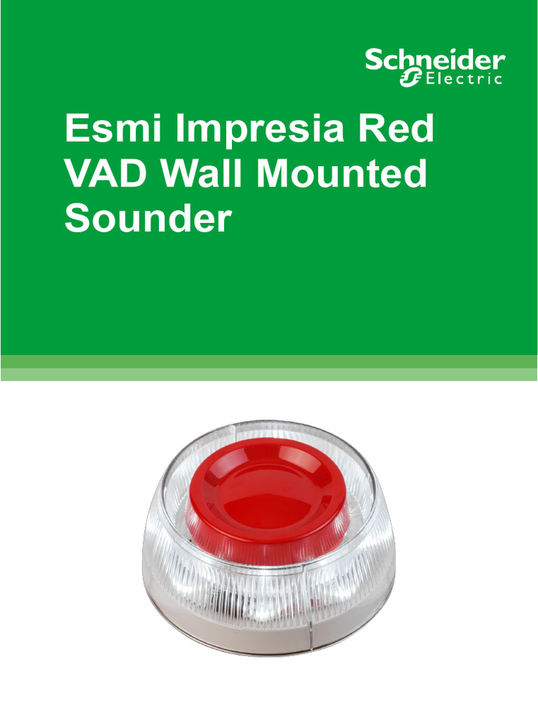 R10228GB1 Esmi Impresia Red VAD Wall Mounted Sounder - Updated 1 - 2022 ...
