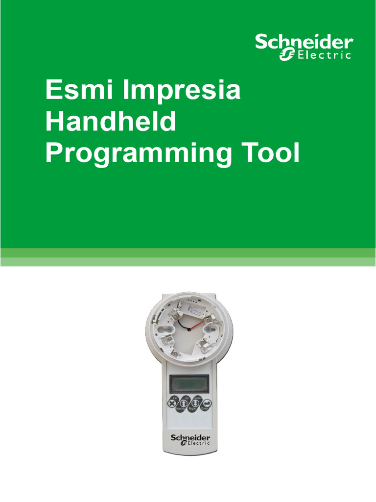 R10239GB0 Esmi Impresia Handheld Programming Tool | PDF | Menu ...