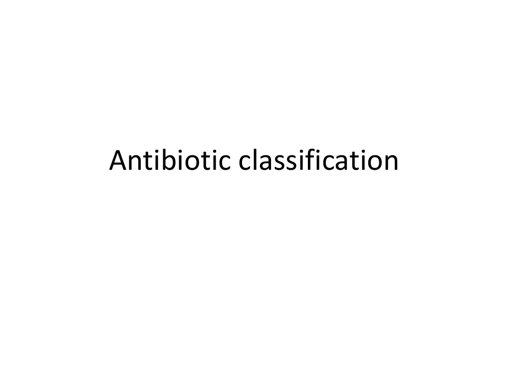 Antibiotic Classes | PDF