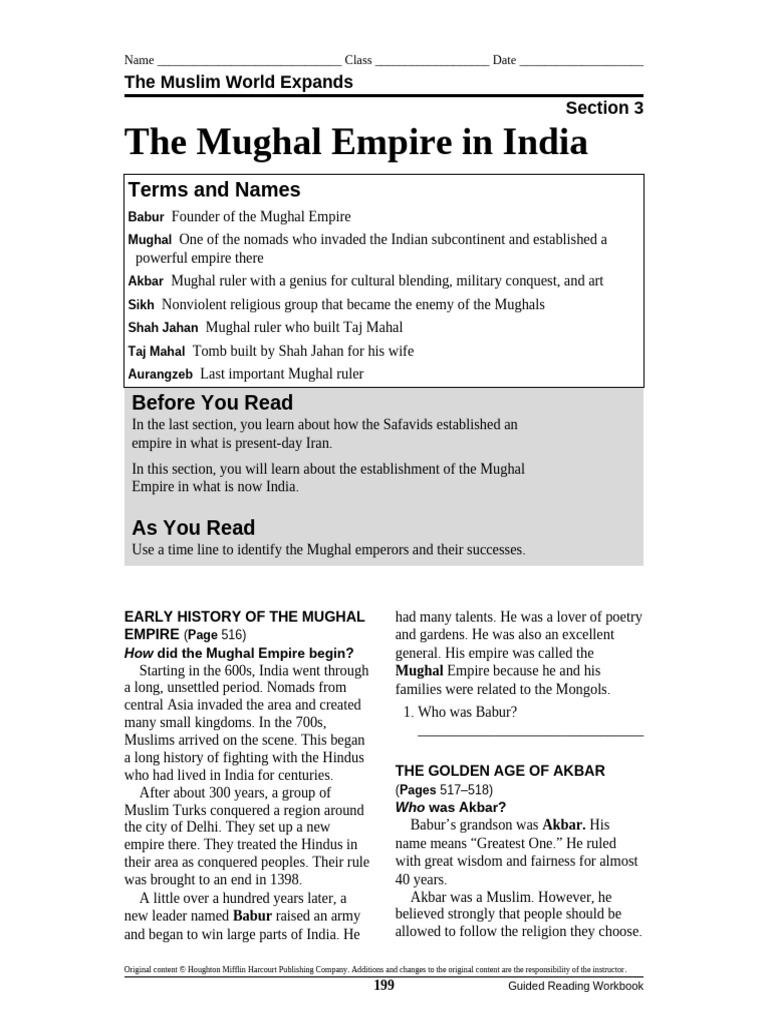 The Mughal Empire in India | PDF | Mughal Empire | Asia