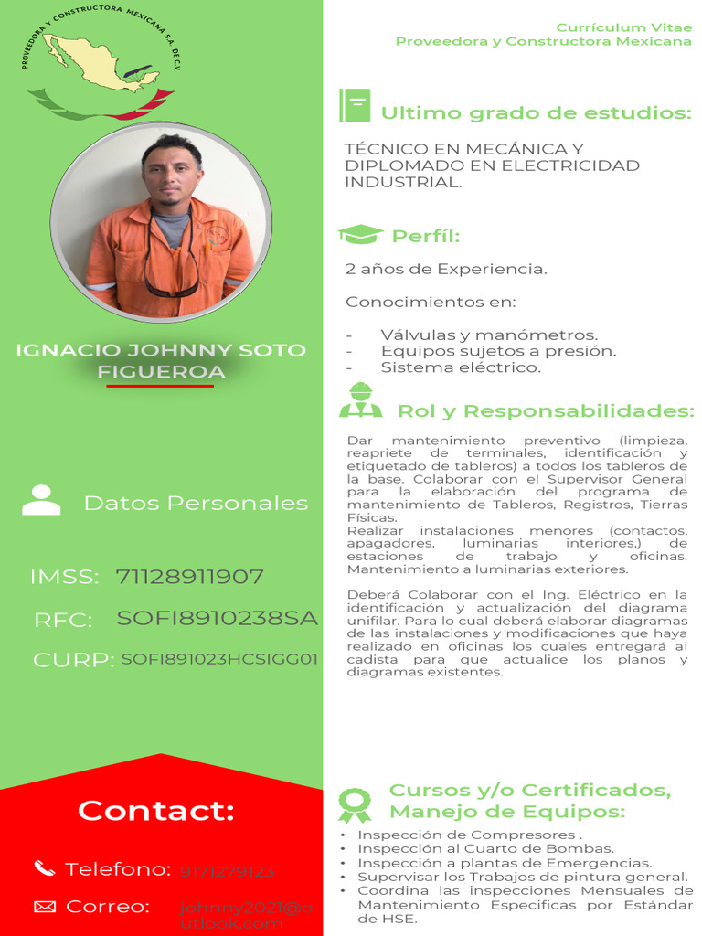 Oficial Electrico Johnny Soto | PDF | Telecomunicaciones | Tecnología ...