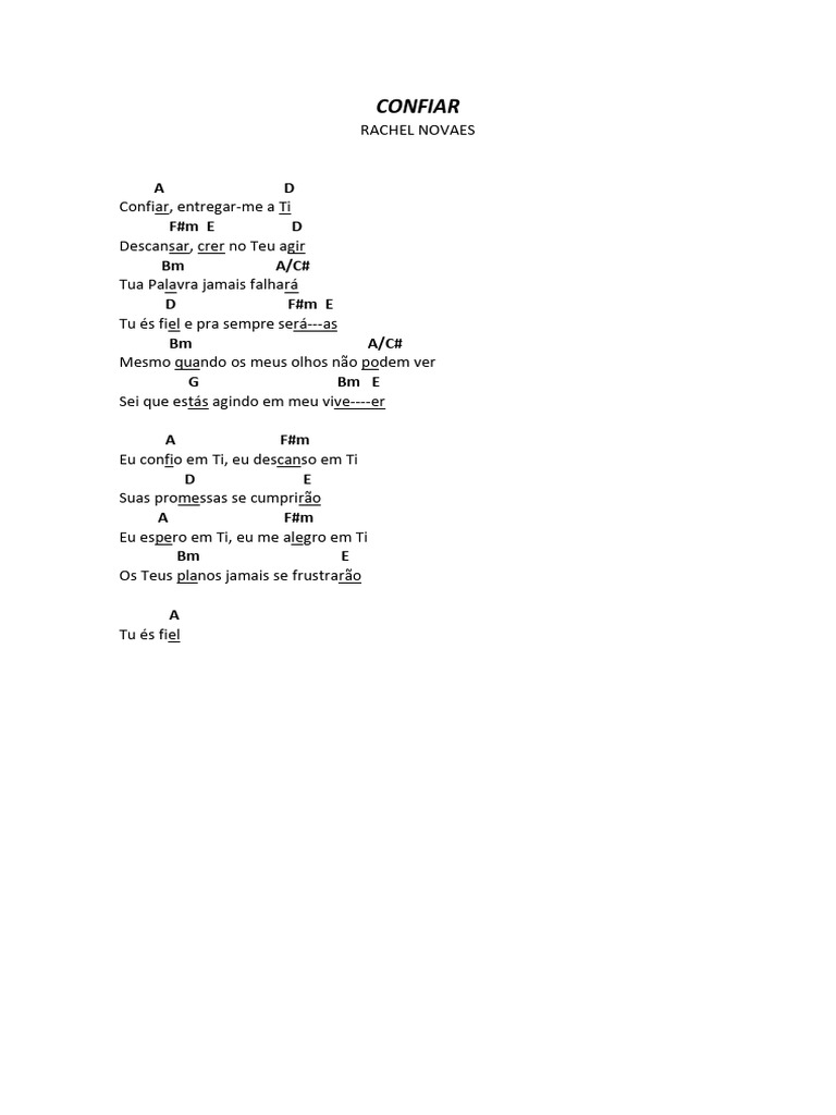 CONFIAR - Rachel Novaes | PDF