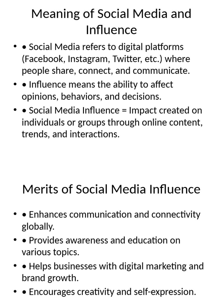 Social Media Influence | PDF