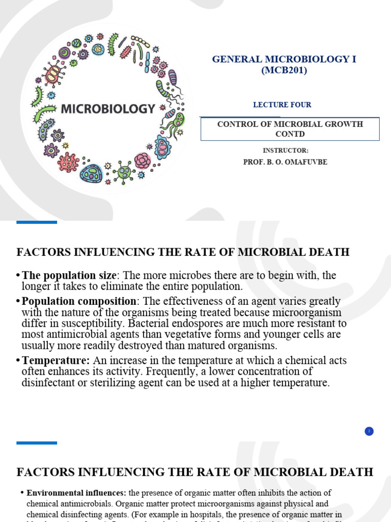 l4 MCB 201 Control of Microbial Growth | PDF | Sterilization ...