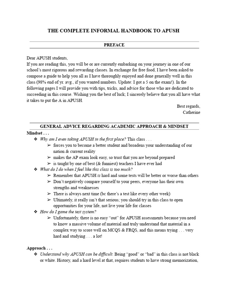 The Complete Informal Handbook To APUSH | PDF | Reconstruction Era ...