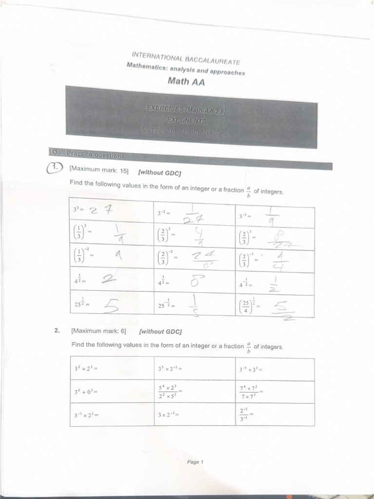 2.8 Exponents | PDF