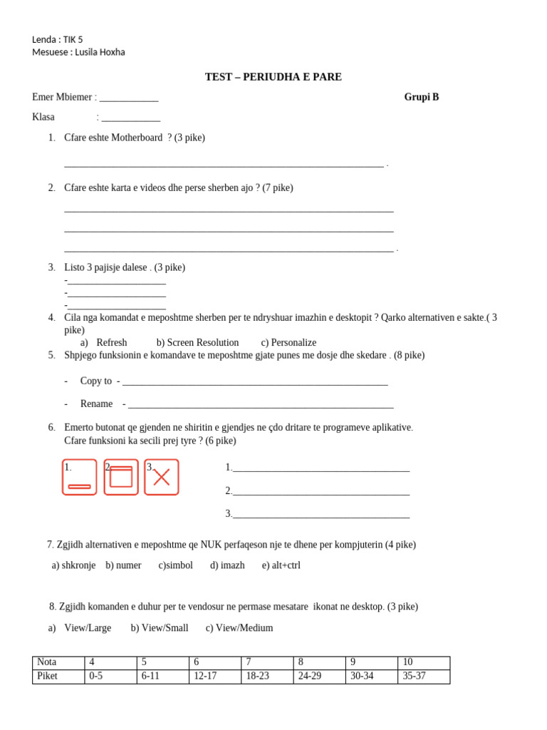TIK 5 - Grupi B | PDF