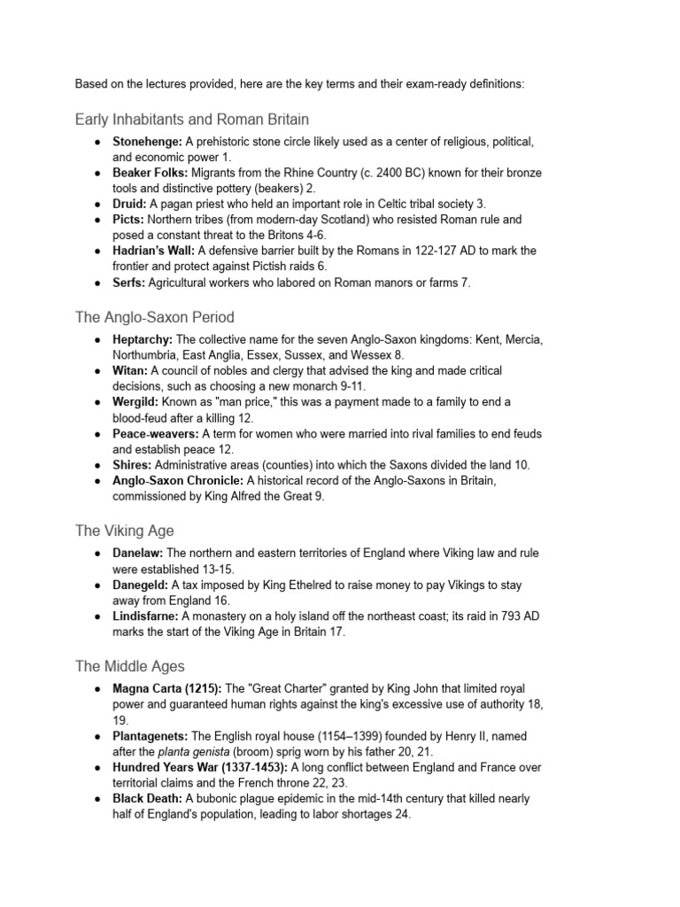 Foundations and Evolution of British History and Governance | PDF ...