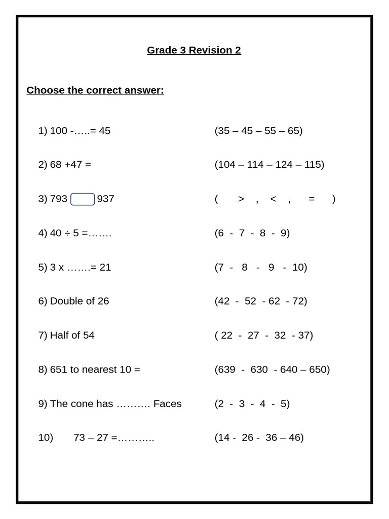 Grade 3 R2 | PDF