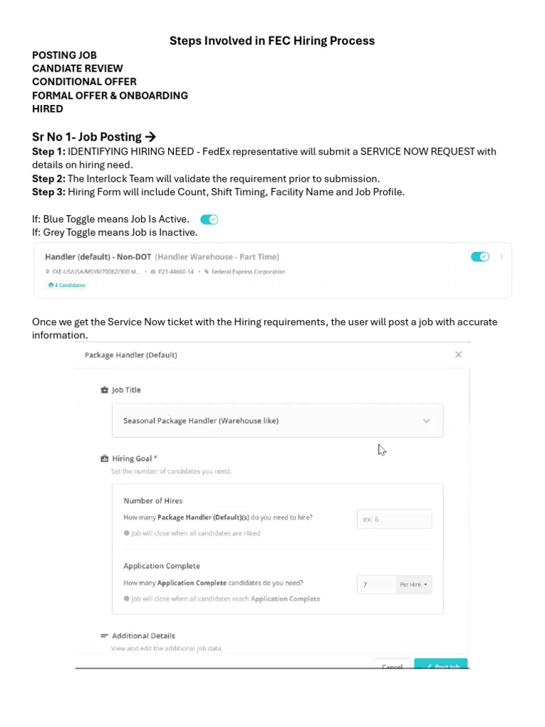 Steps Involved in Hiring Process Shobhit Final | PDF | Background Check ...