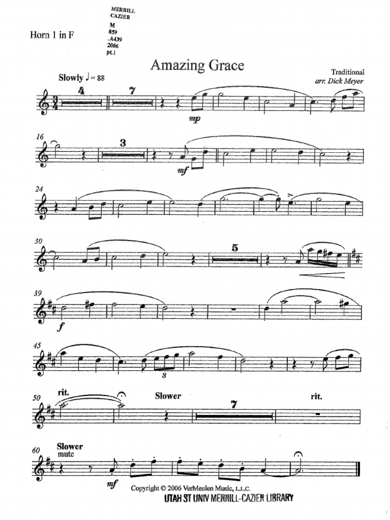 Amazing Grace Parts | PDF