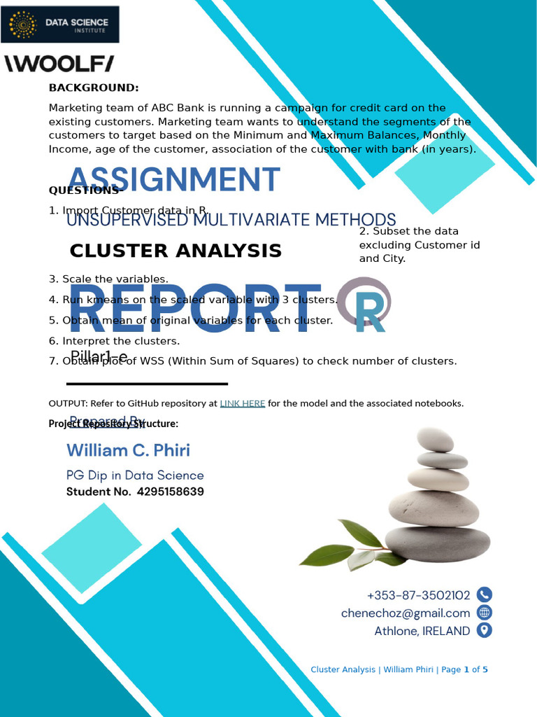 UMM Cluster Analysis Report | PDF | Applied Mathematics