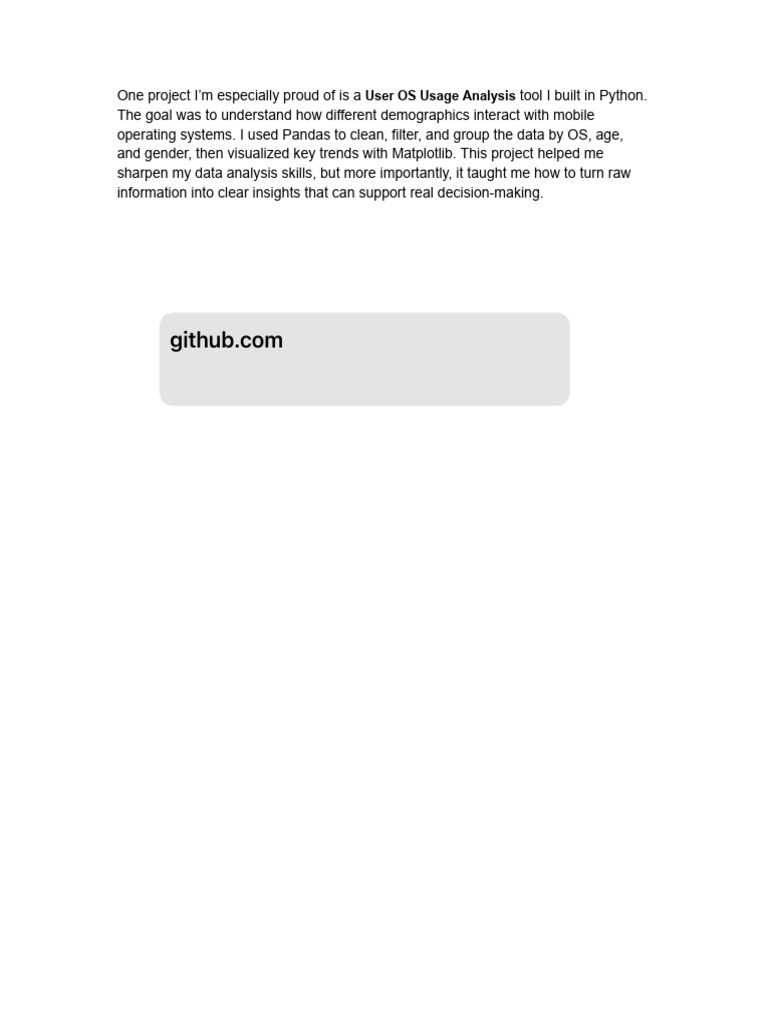 Project I Am Proud of | PDF