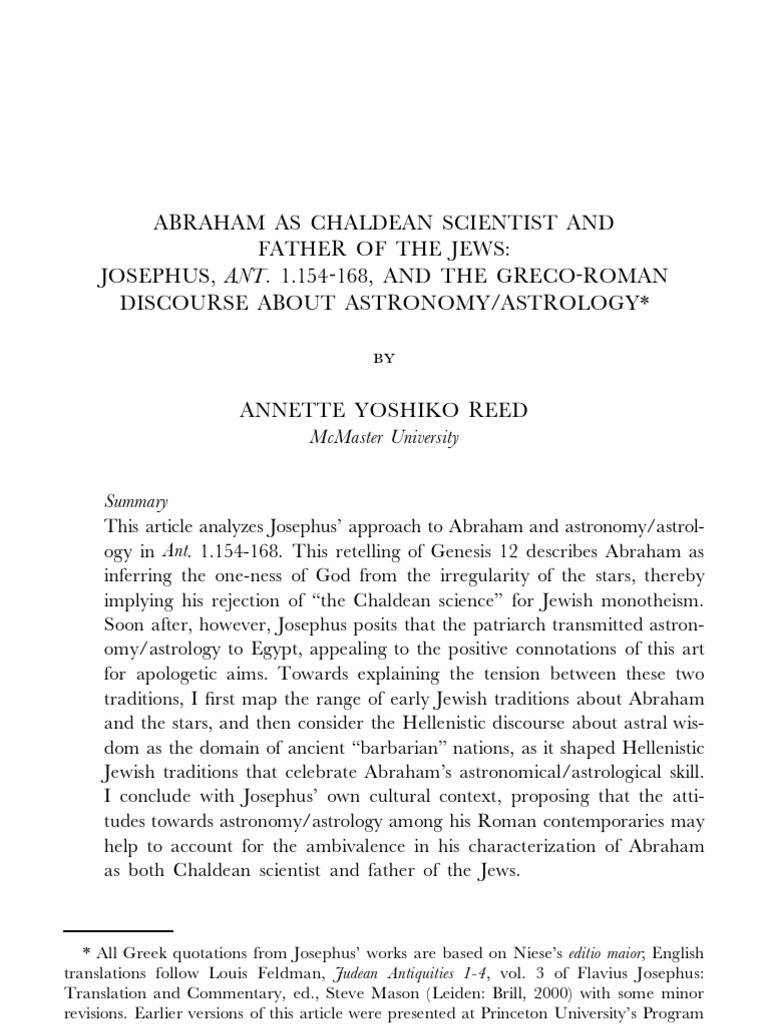 Abraham As Chaldean Scientist and Father of The Jews | PDF