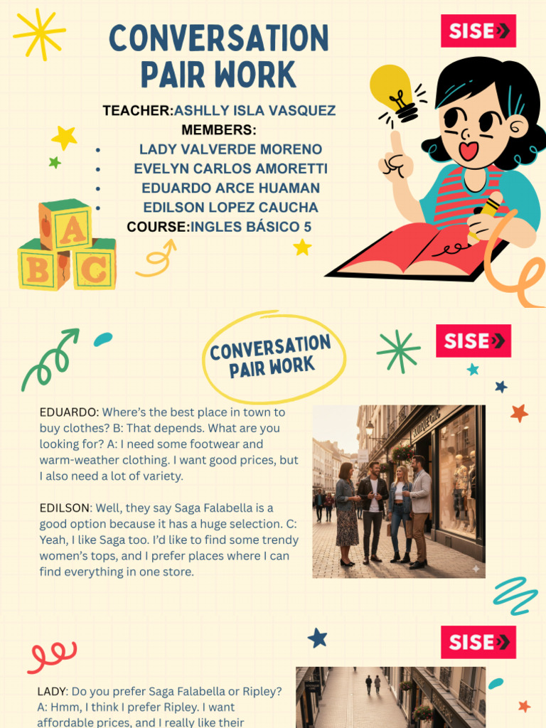 Conversation Pair Work | PDF