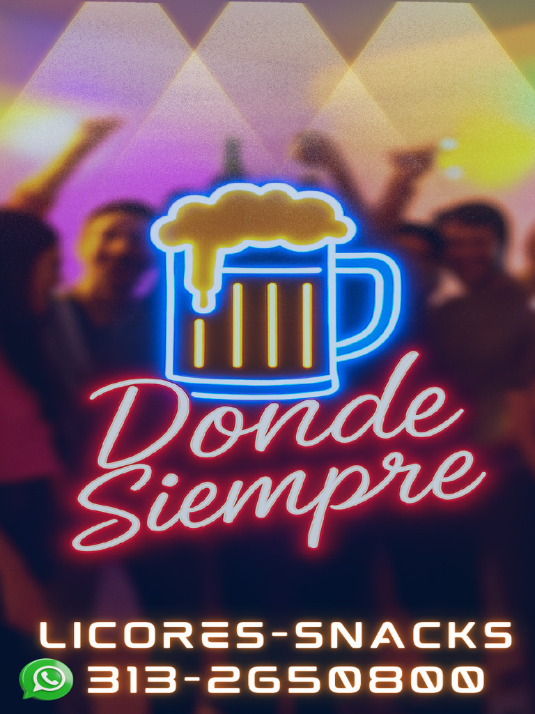 Menú Licores y Snaks | PDF