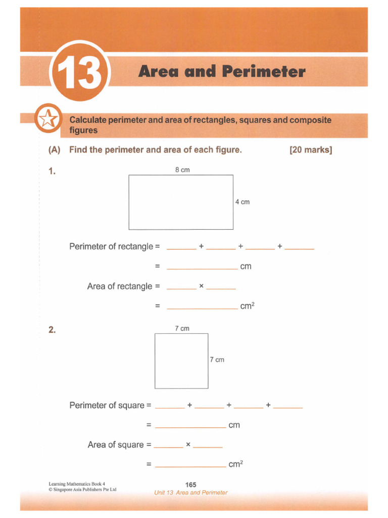 Unit 13 Area & Perimeter | PDF