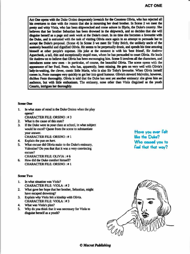 Twelfth Night Act 1 | PDF | Twelfth Night | Plays