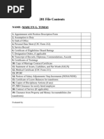 Essential 201 Files Documentation Checklist | PDF