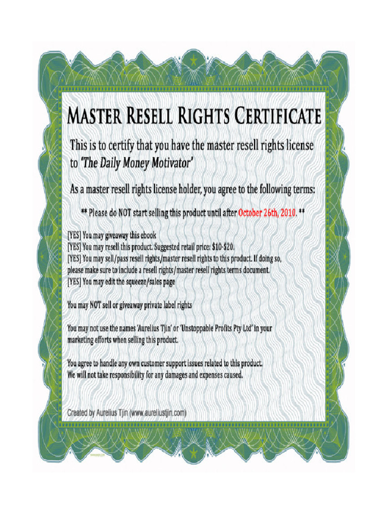 MRR License | PDF