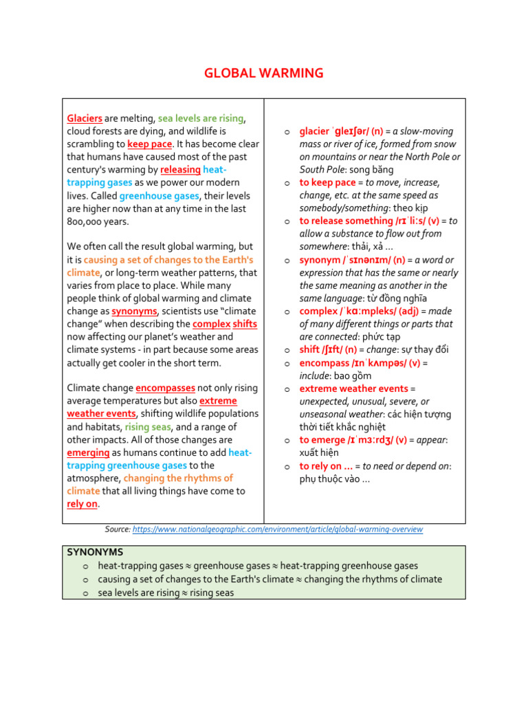Day 11 Global Warming | PDF | Climate | Climate Change