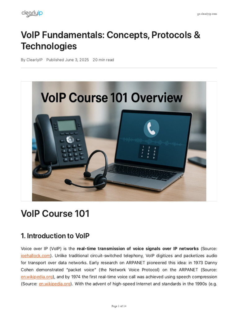 Voip Fundamentals Protocols Technologies | PDF | Voice Over Ip ...