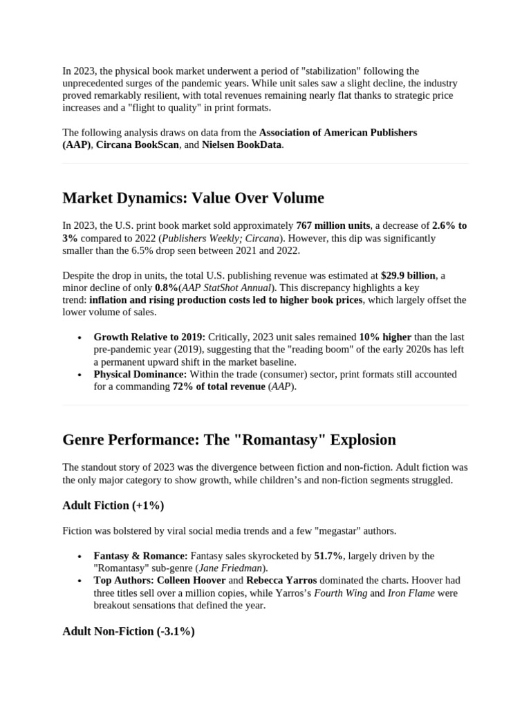 2023 Books Sales Analysis | PDF | Books | Paperback