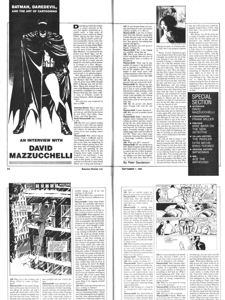 Amazing Heroes 102 (David-mazzucchelli-Interview) | PDF
