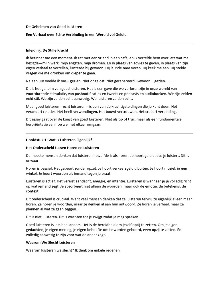 De Geheimen Van Goed Luisteren | PDF