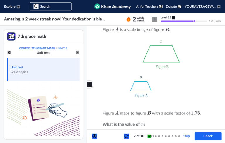 Scale Copies Unit Test Scale Drawings Khan Academy | PDF