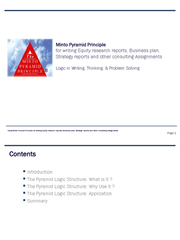 Pyramid Principle | PDF | Infographics | Chart