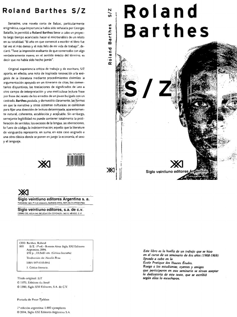 S-Z Roland Barthes | PDF | Connotación | Verdad