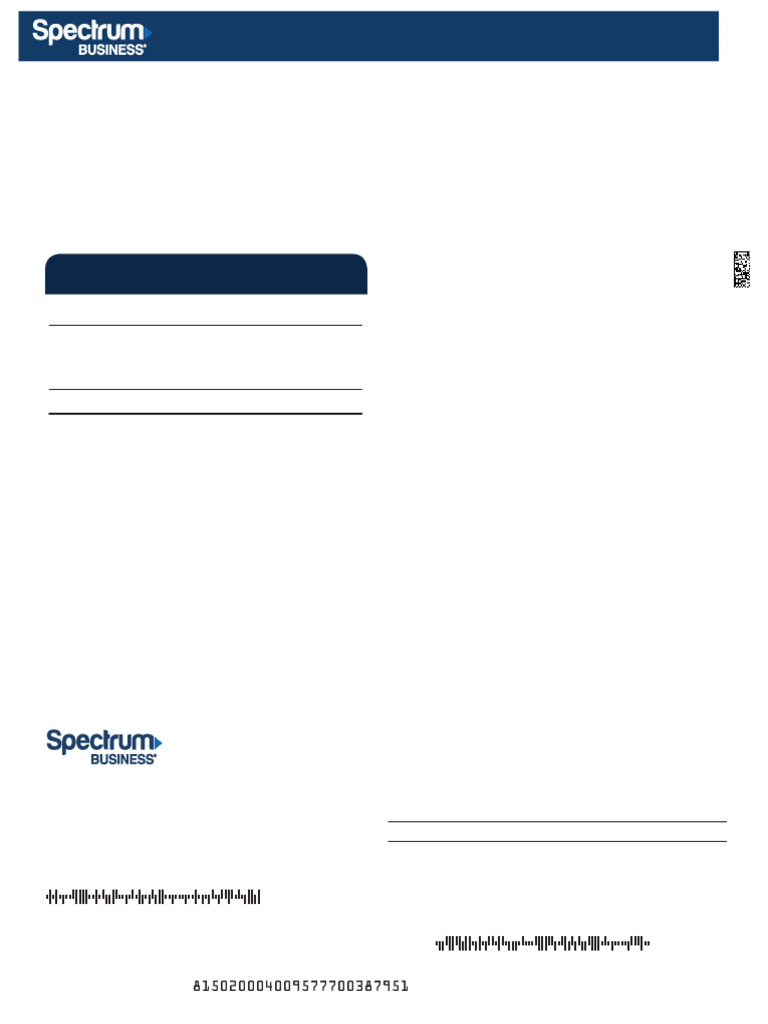 Spectrum Bill For Office | PDF | Money | Payments