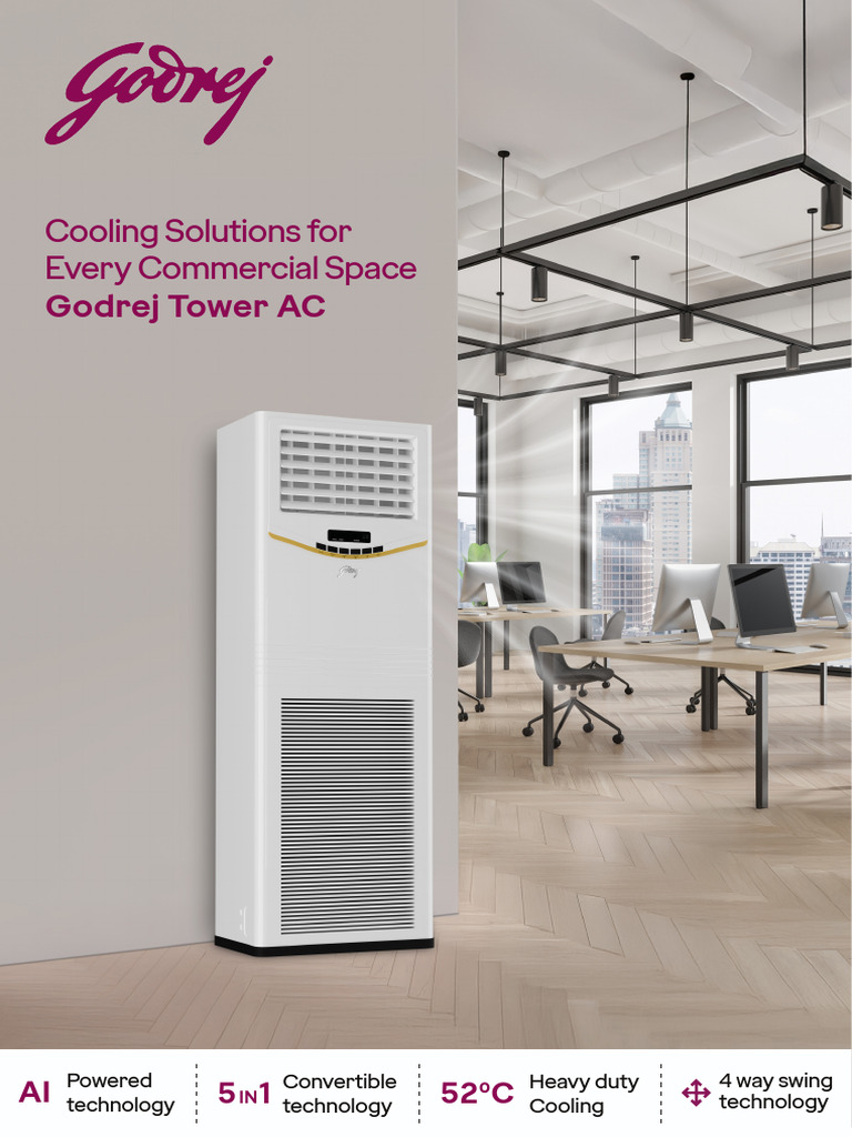 Godrej - Tower Ac - One Pager | PDF | Alternating Current | Electrical ...