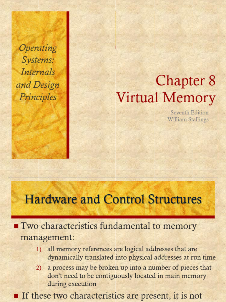 Chapter08-Virtual Memory-1 | PDF | Computer Data Storage | Operating System