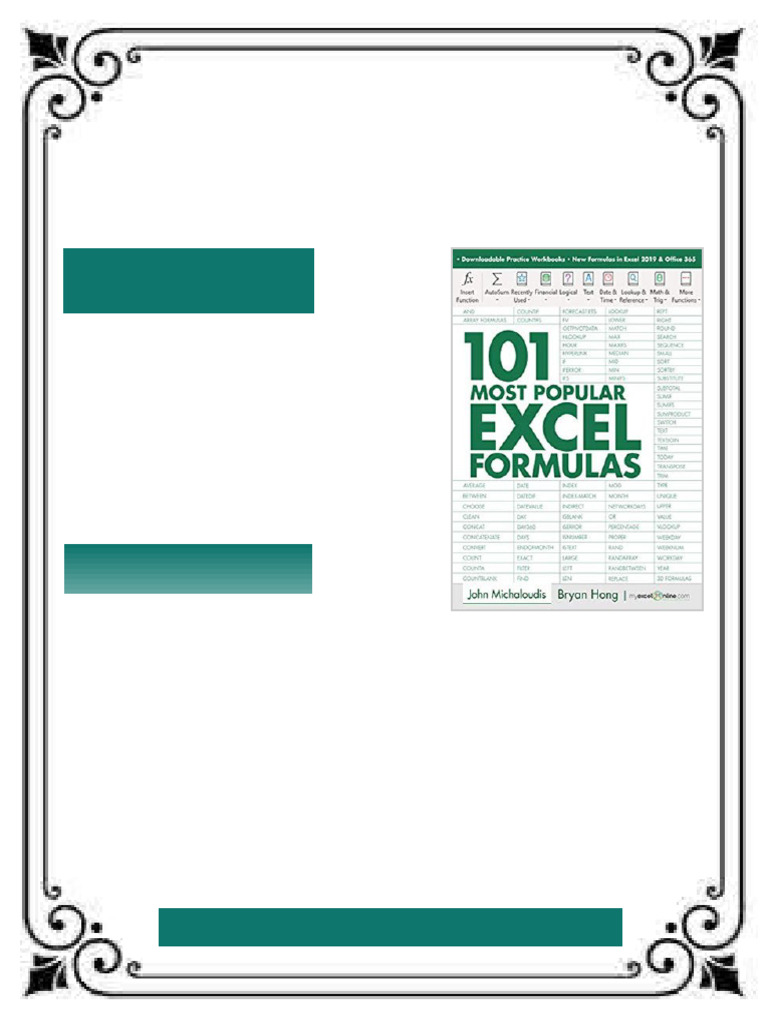 101 Most Popular Excel Formulas John Michaloudis latest eBook pdf 2026 ...