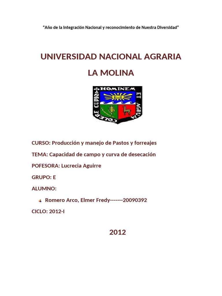 Capacidad de Campo y Curva de Desecación | PDF | Suelo | Riego