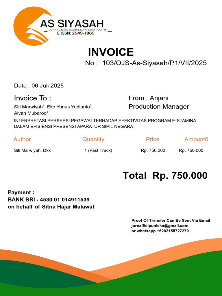 Invoice Siti Marwiyah Dkk.. | PDF