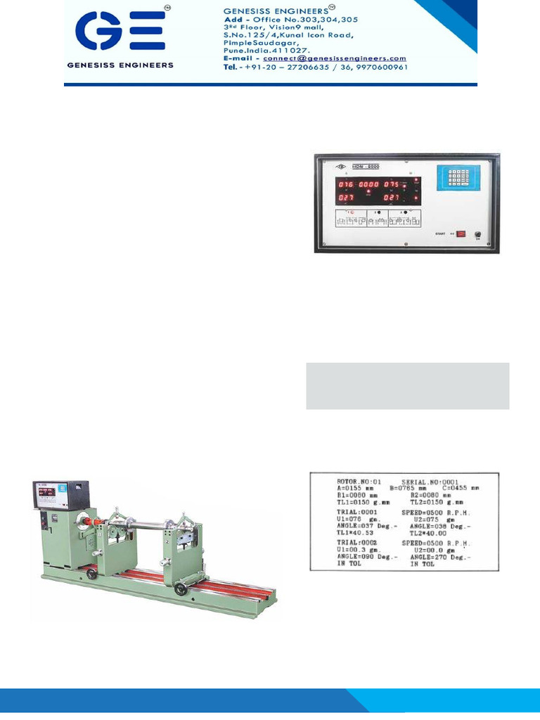 Horizontal Balancing Machines Hdm | PDF | Mechanical Engineering | Machines