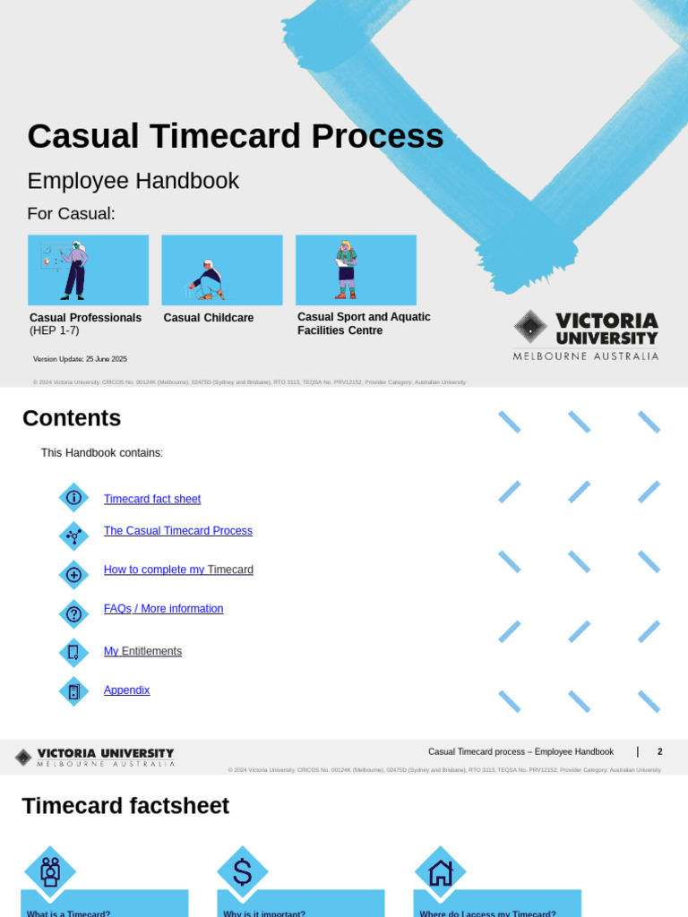 Casual Time Card Process Employee Handbook | PDF | Overtime | Payroll