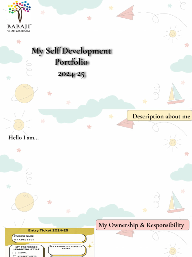 Grade 4& 5 Portfolio Template New | PDF | Communication | Idea