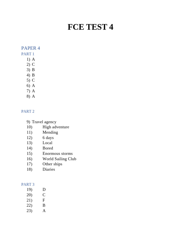 Fce Test 4 | PDF