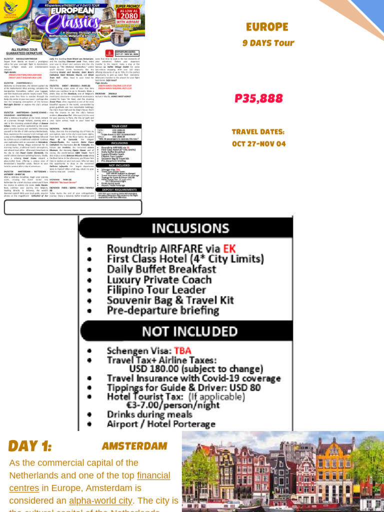 Europe Classic | PDF | Paris | Amsterdam