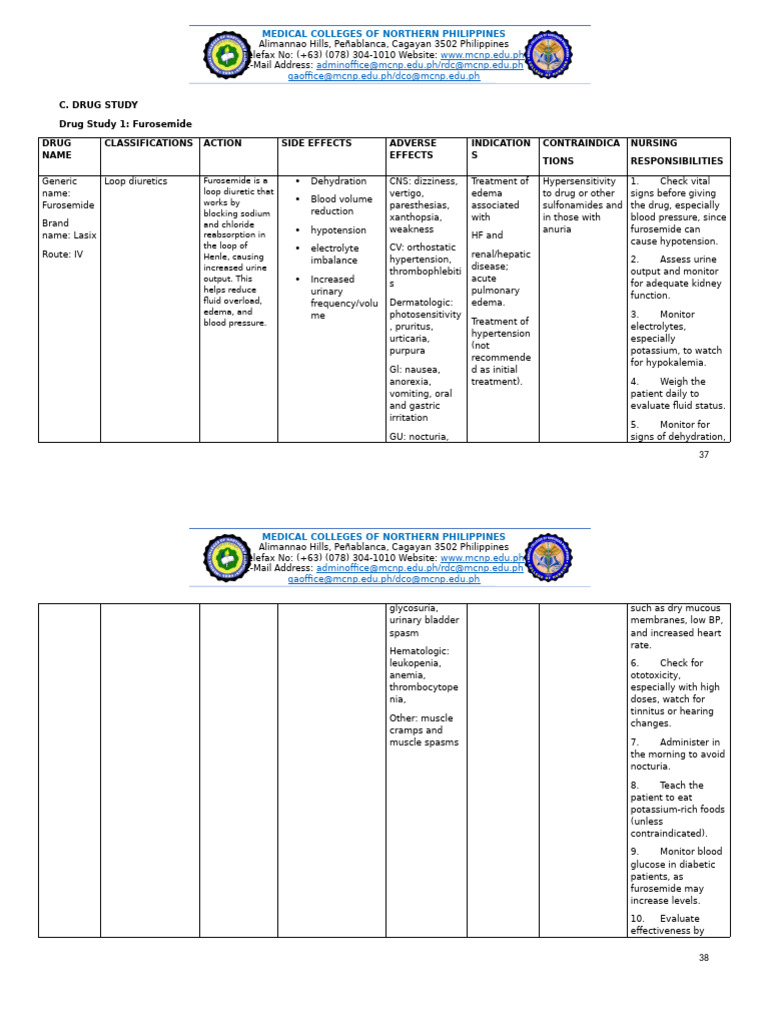 Final Ncp Drug Study | PDF | Medical Specialties | Diseases And Disorders