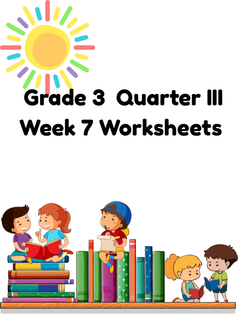 Grade 3 Week 7 Worksheets' | PDF